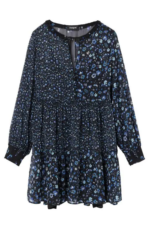 Desigual Short Floral Chiffon Dress