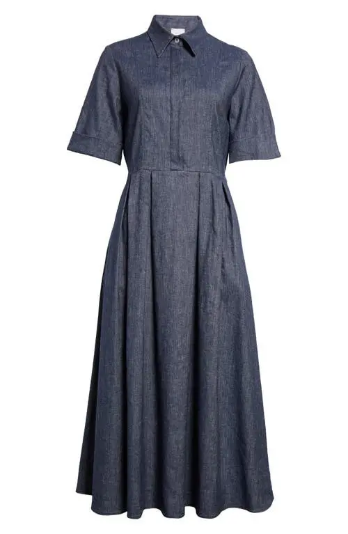 Eleventy Linen Blend Shirt Dress