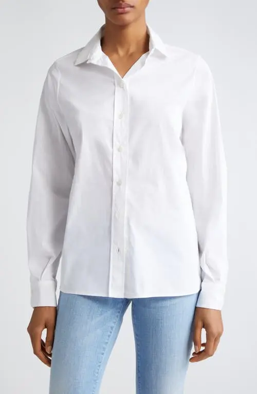 Eleventy Stretch Poplin Button-up Shirt