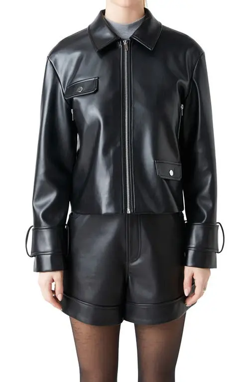 GREY LAB Faux Leather Jacket