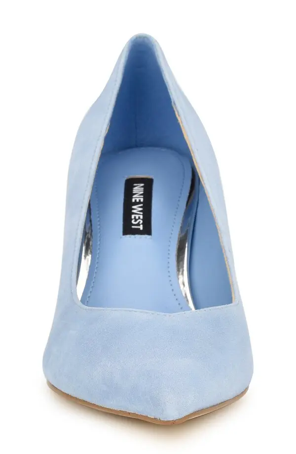 Nine West Ariella Pointed-toe Kitten Heel Pump - Medium Blue
