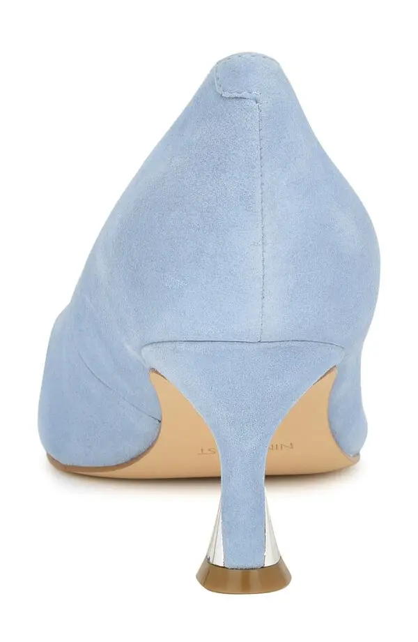 Nine West Ariella Pointed-toe Kitten Heel Pump - Medium Blue