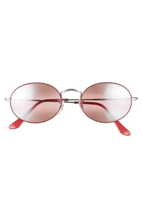 Ray-ban Round Frame Sunglasses - Silver/red Mirror