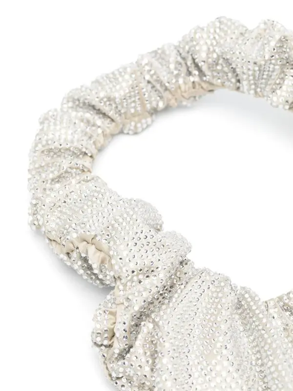 Giuseppe Di Morabito Crystal-embellished Ruched Tote - Neutrals