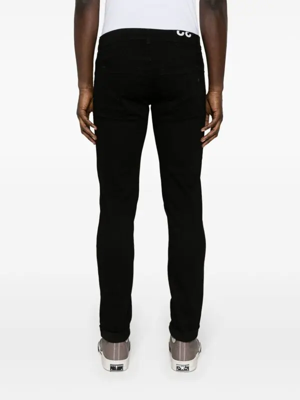 DONDUP George Mid-rise Tapered Jeans - Black