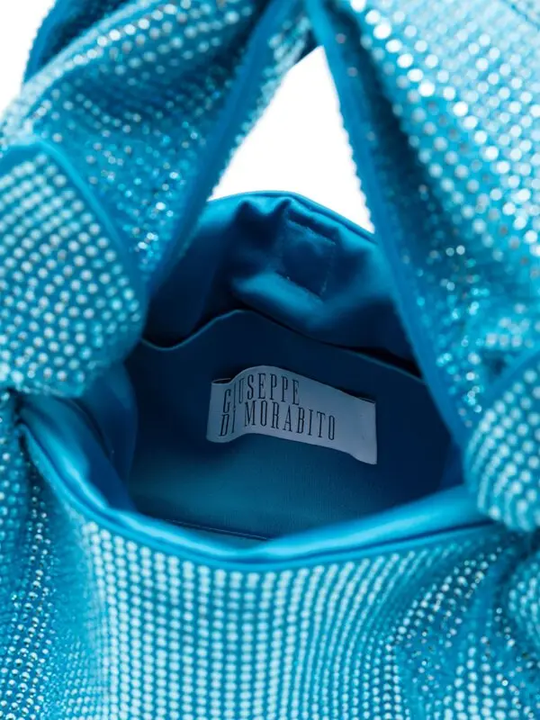 Giuseppe Di Morabito Rhinestone-embellished Knotted Tote Bag - Blue