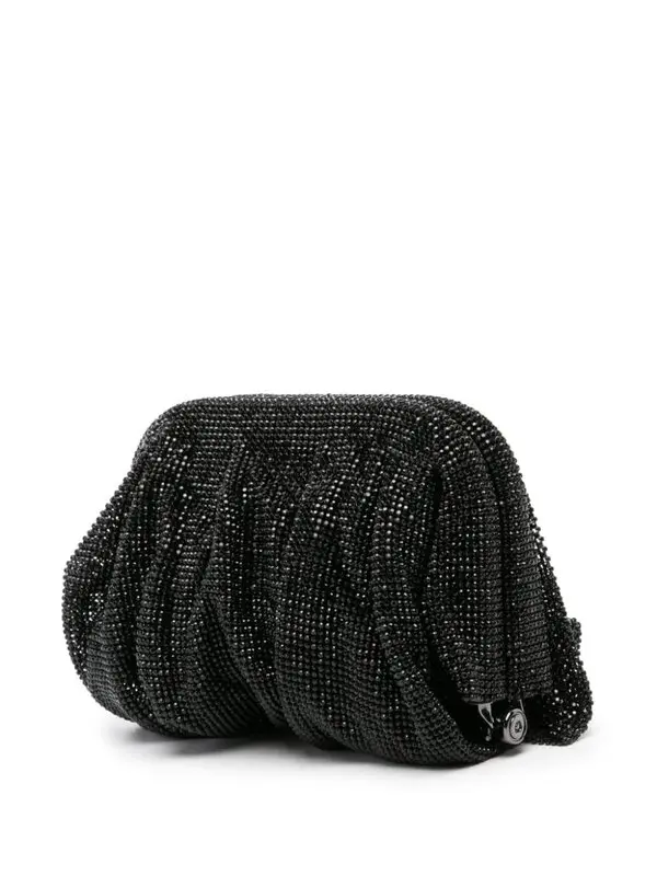 Benedetta Bruzziches Venus Rhinestoned Clutch - Black