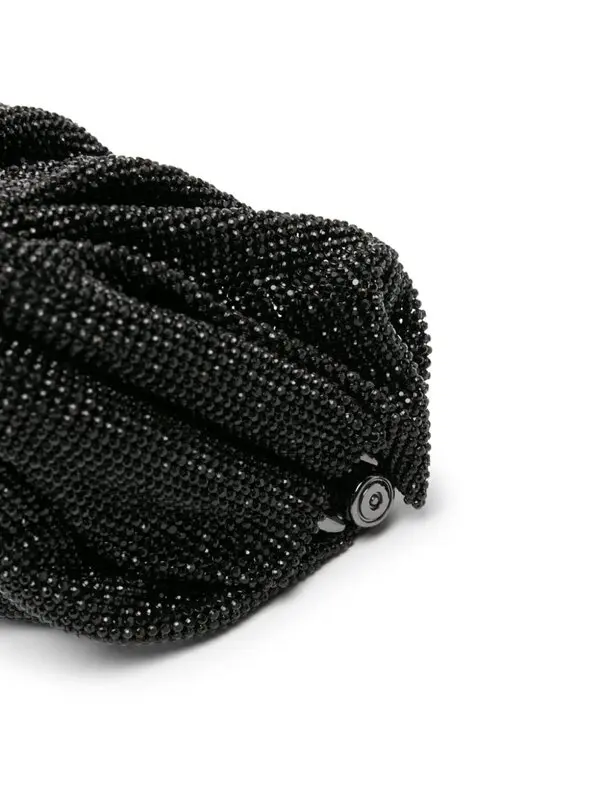 Benedetta Bruzziches Venus Rhinestoned Clutch - Black