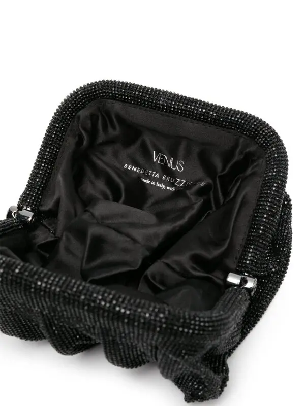 Benedetta Bruzziches Venus Rhinestoned Clutch - Black