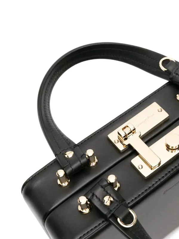 GIANVITO ROSSI Valì Leather Tote Bag - Black