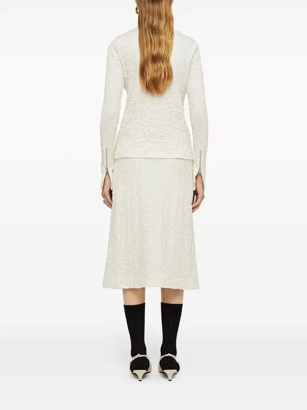 JIL SANDER Zip-front Cloqué Top