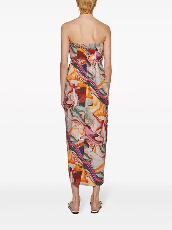 Mara Hoffman Yara Abstract-print Midi Dress - Green