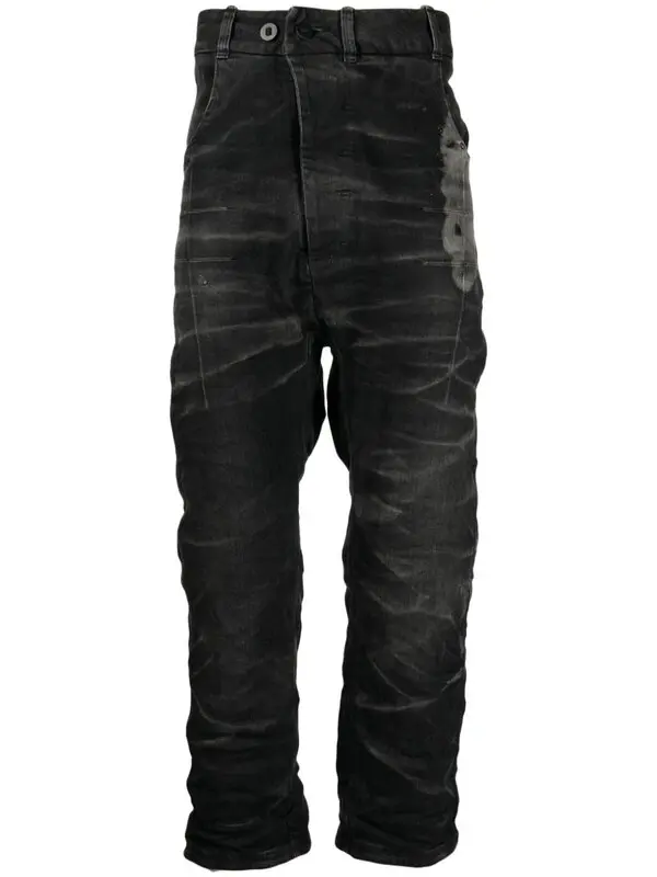 Boris Bidjan Saberi Distressed Cropped Jeans