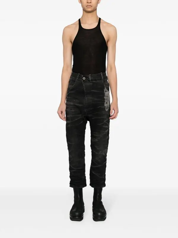 Boris Bidjan Saberi Distressed Cropped Jeans