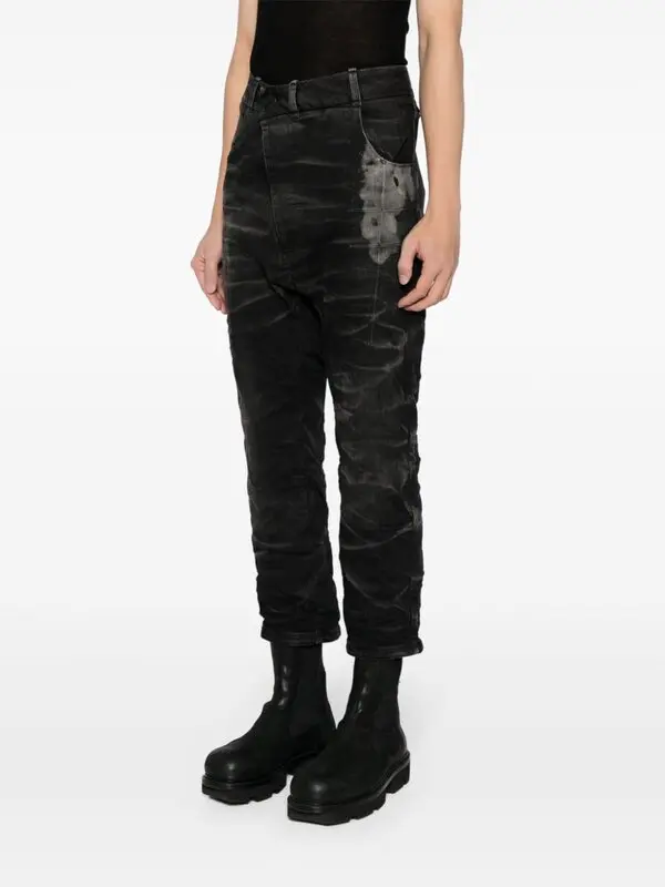 Boris Bidjan Saberi Distressed Cropped Jeans