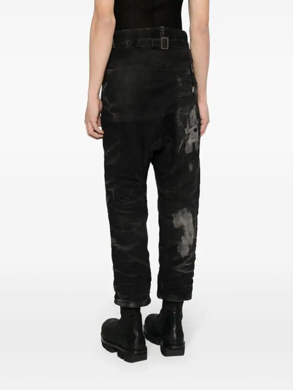 Boris Bidjan Saberi Distressed Cropped Jeans