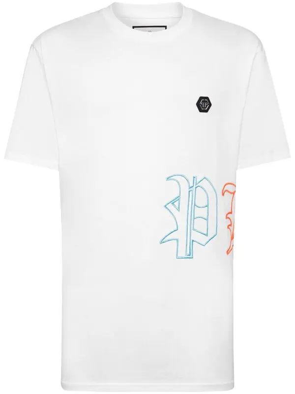 Philipp Plein Logo-embroidered Cotton T-shirt