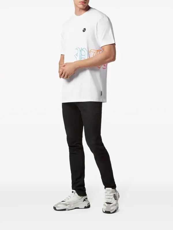 Philipp Plein Logo-embroidered Cotton T-shirt