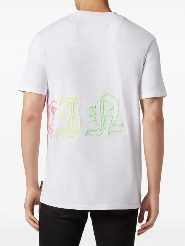Philipp Plein Logo-embroidered Cotton T-shirt