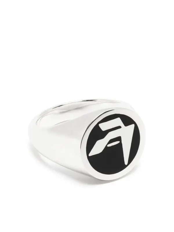 AMBUSH Epoxy Emblem Ring - Silver