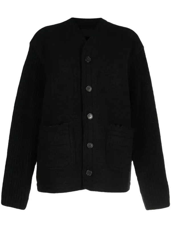 Isabel Benenato Panelled Button-down Cardigan