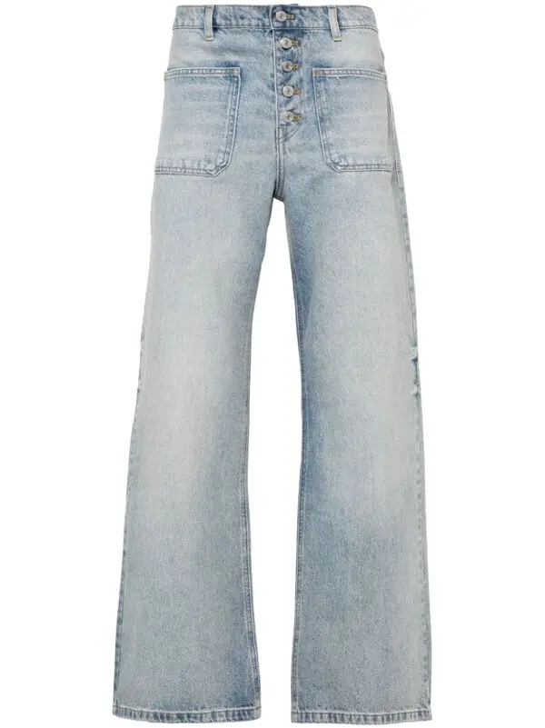 COURREGES Embroidered Straight-leg Jeans