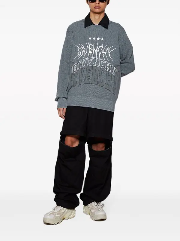 Givenchy Logo-embroidered Waffle-knit Jumper