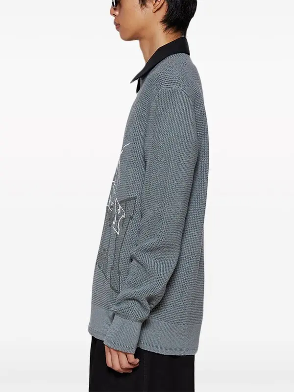Givenchy Logo-embroidered Waffle-knit Jumper