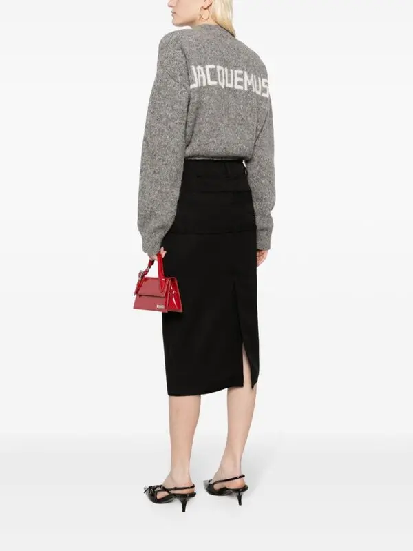 Jacquemus Logo Knit Sweater - Grey