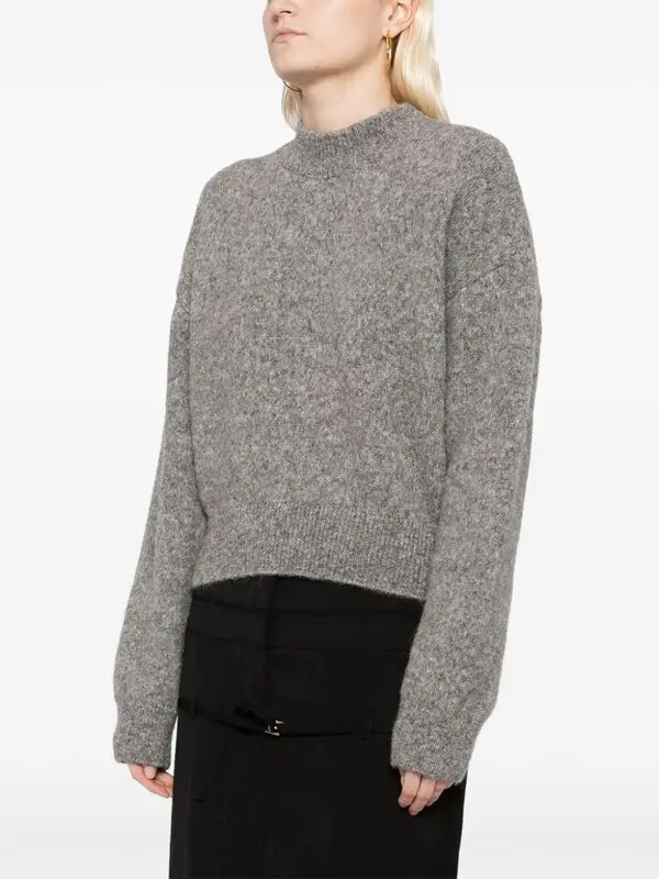 Jacquemus Logo Knit Sweater - Grey