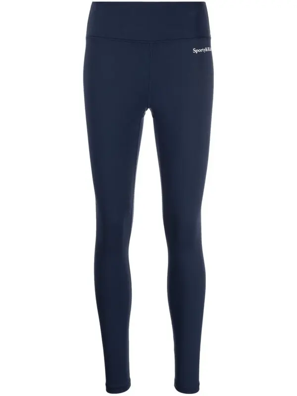 SPORTY & RICH Serif Logo-print Leggings