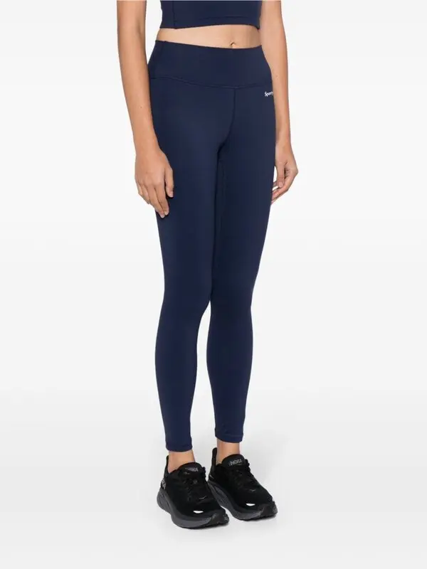 SPORTY & RICH Serif Logo-print Leggings