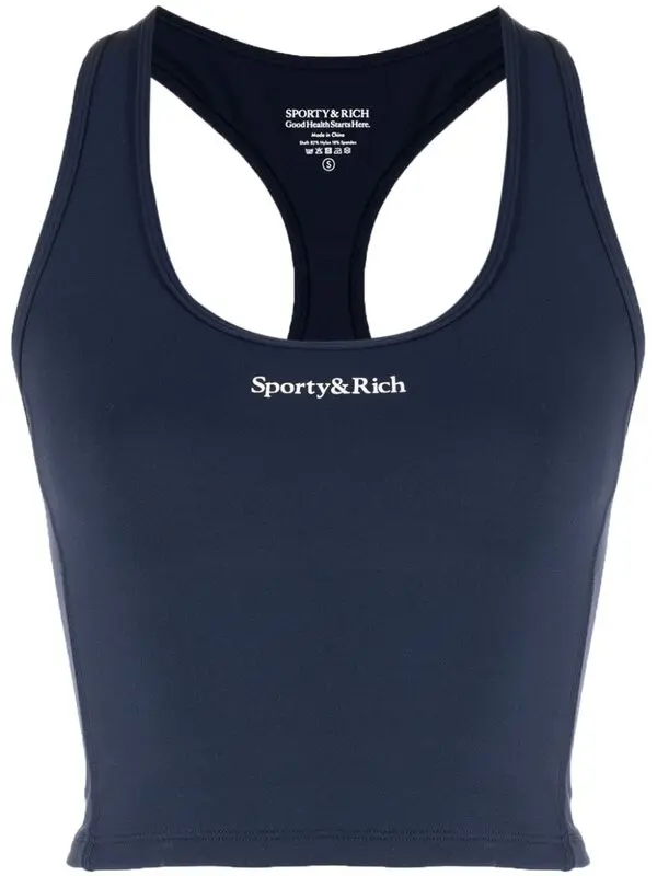 SPORTY & RICH Logo-print Tank Top