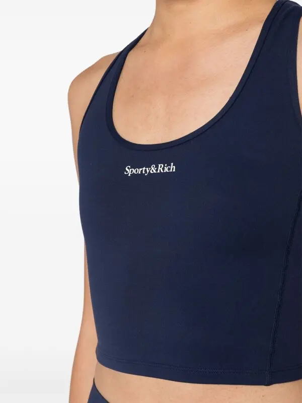SPORTY & RICH Logo-print Tank Top