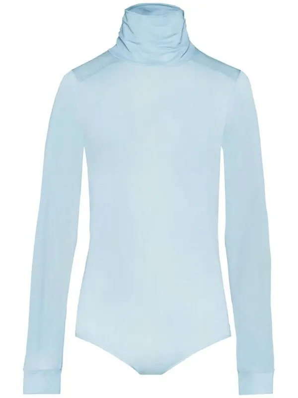MAISON MARGIELA Four-stitch Sheer Bodysuit - Blue