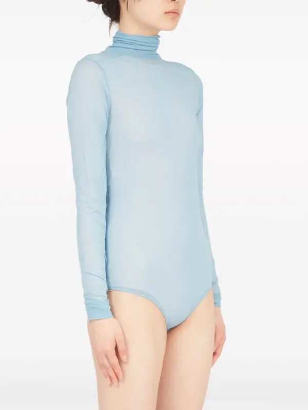 MAISON MARGIELA Four-stitch Sheer Bodysuit - Blue