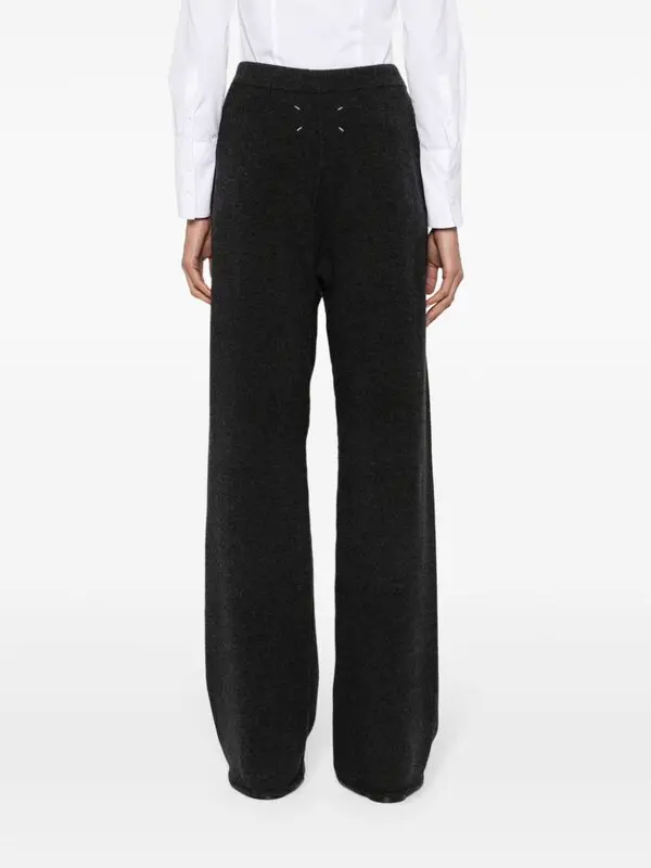 MAISON MARGIELA Wool-cashmere Knitted Trousers - Black