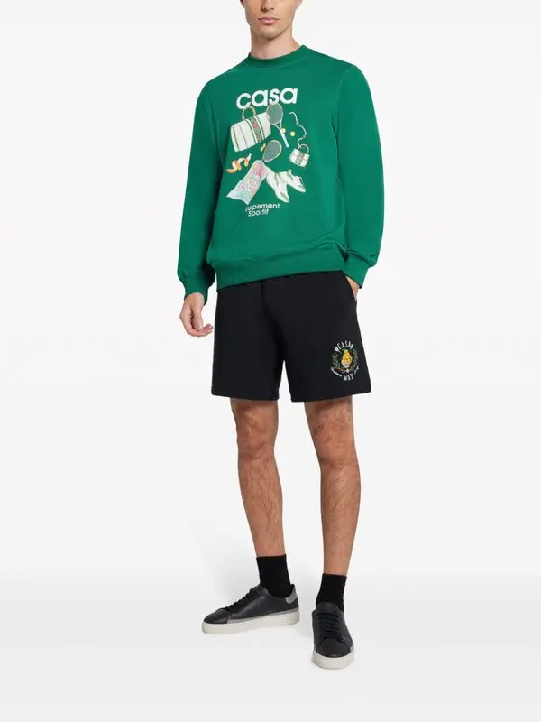 Casablanca Organic Cotton Graphic Sweatshirt - Green