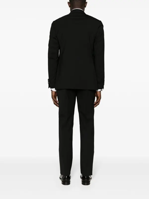 LARDINI Single-breasted Wool-blend Suit - Black
