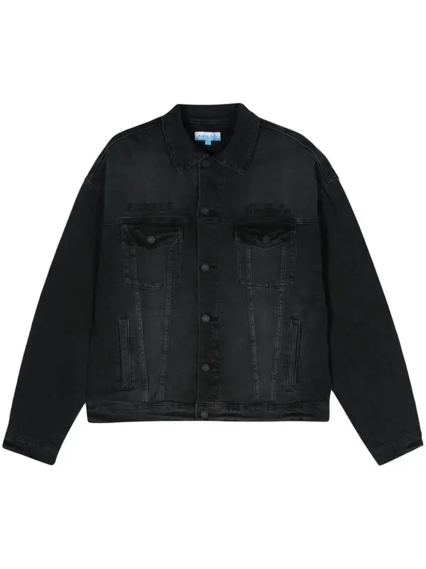 PURPLE BRAND Graphic-panel Denim Jacket