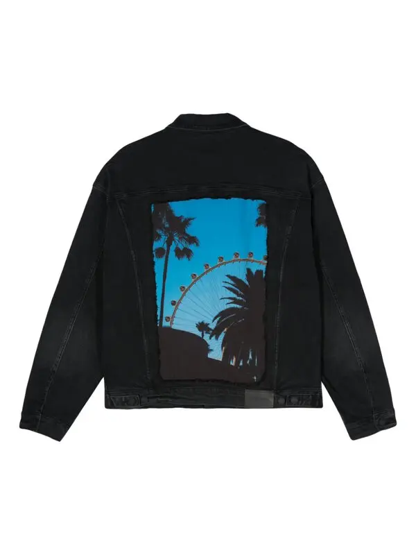 PURPLE BRAND Graphic-panel Denim Jacket