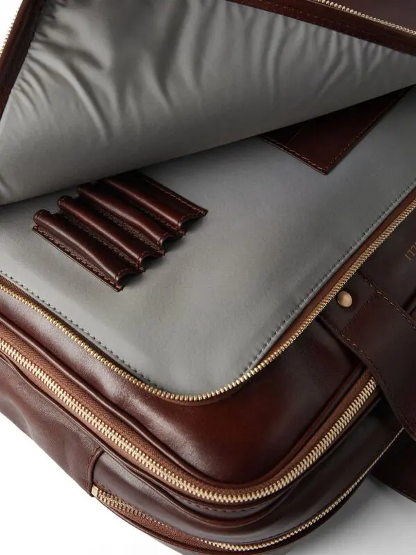 Brunello Cucinelli Leather Briefcase - Brown