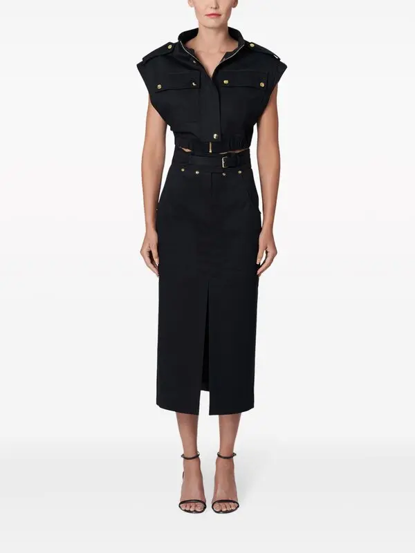 Carolina Herrera Zip-up Cropped Cargo Gilet