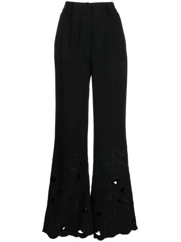 Elie Saab Embroidered Flared Trousers