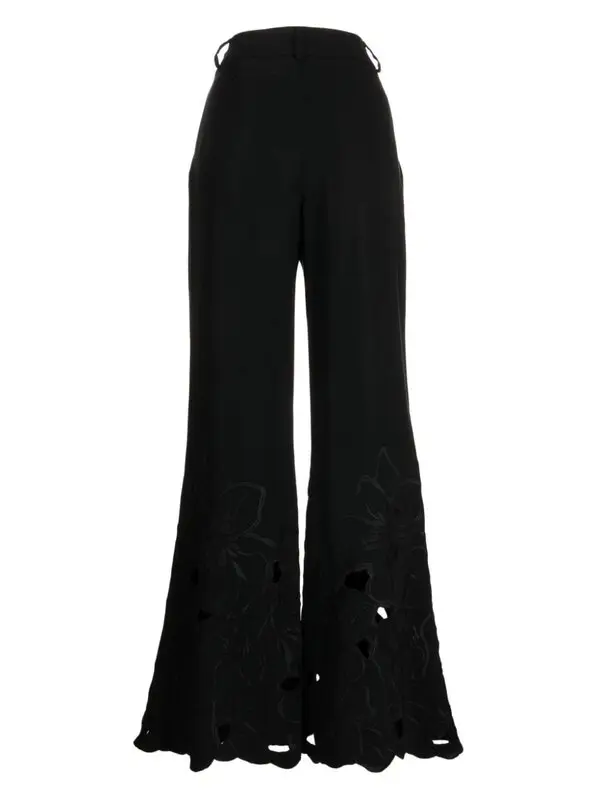 Elie Saab Embroidered Flared Trousers