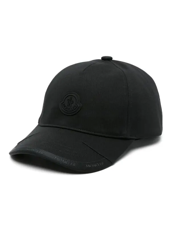 Moncler Logo-patch Cotton Cap - Black