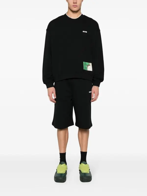 MSGM Drawstring Track Shorts - Black