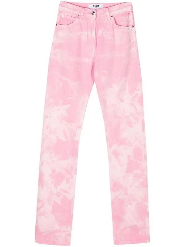 MSGM Logo-embroidered Tapered Jeans