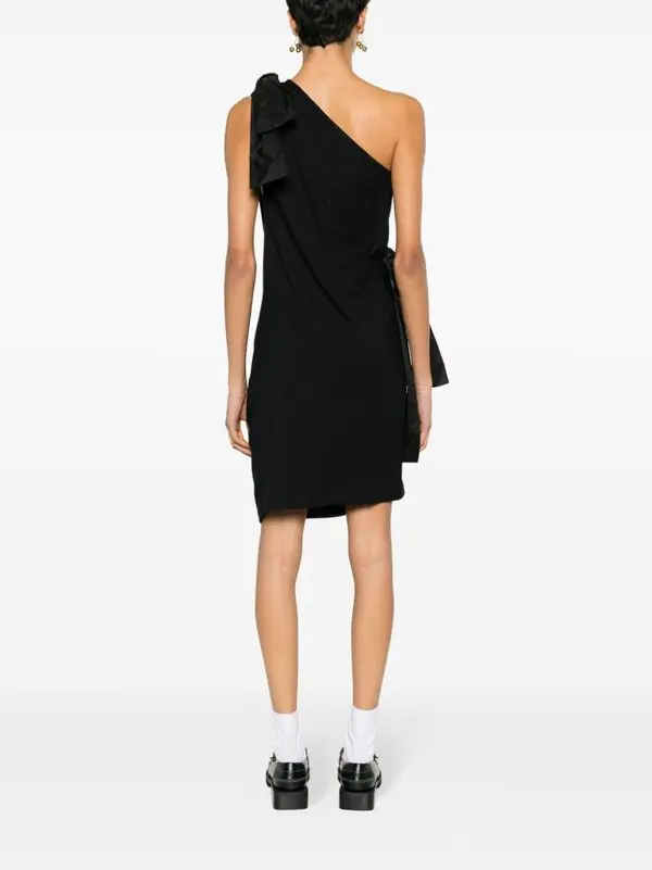 MSGM One-shoulder Bow-detailed Dress