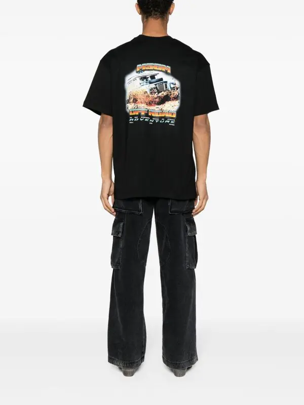 MSGM Logo-print Cotton T-shirt